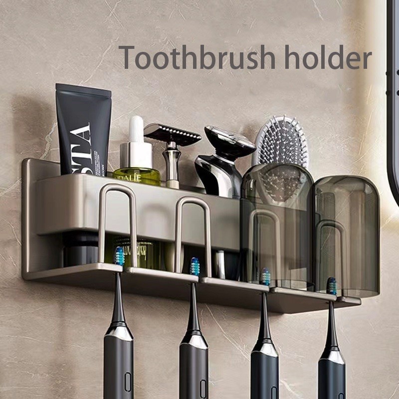 Home wall mounted toothbrush holder, toothbrush storage rack, non ...