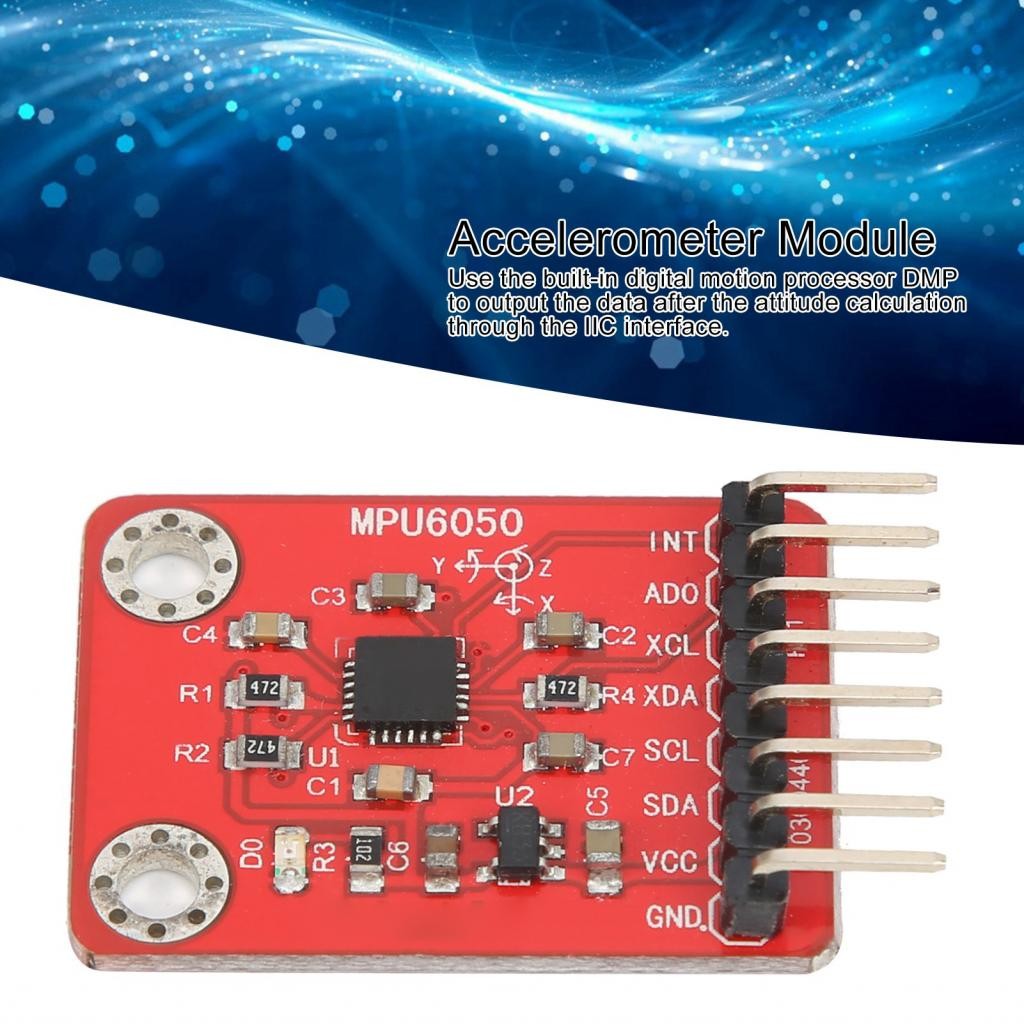 Soxii MPU6050 6 Axis Accelerometer Gyroscope Sensor Module 16 Bit AD ...
