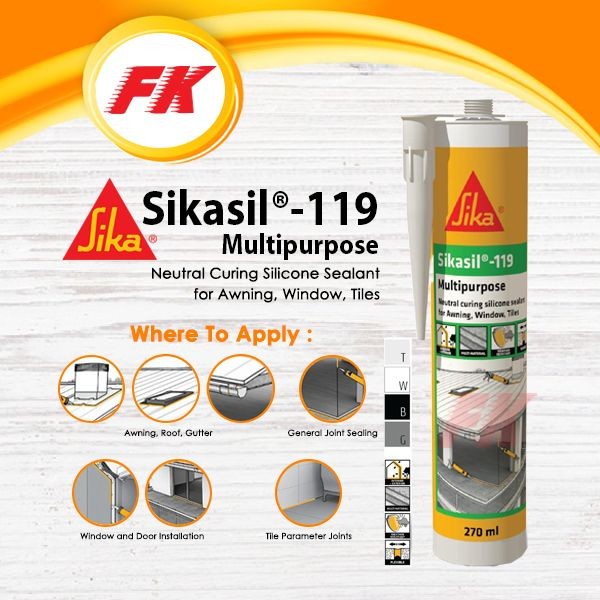 Sikasil -119 – High-Performance Neutral Cure Silicone Sealant ...
