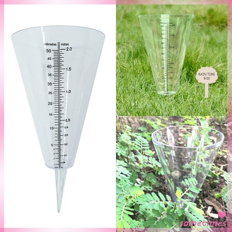 IAM Clear Plastic Cone Rain Gauge Innovative Garden Rain Measurement ...