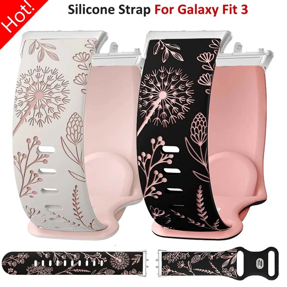 Prints Design Strap for Samsung Galaxy Fit 3 Watch Band Silicone ...