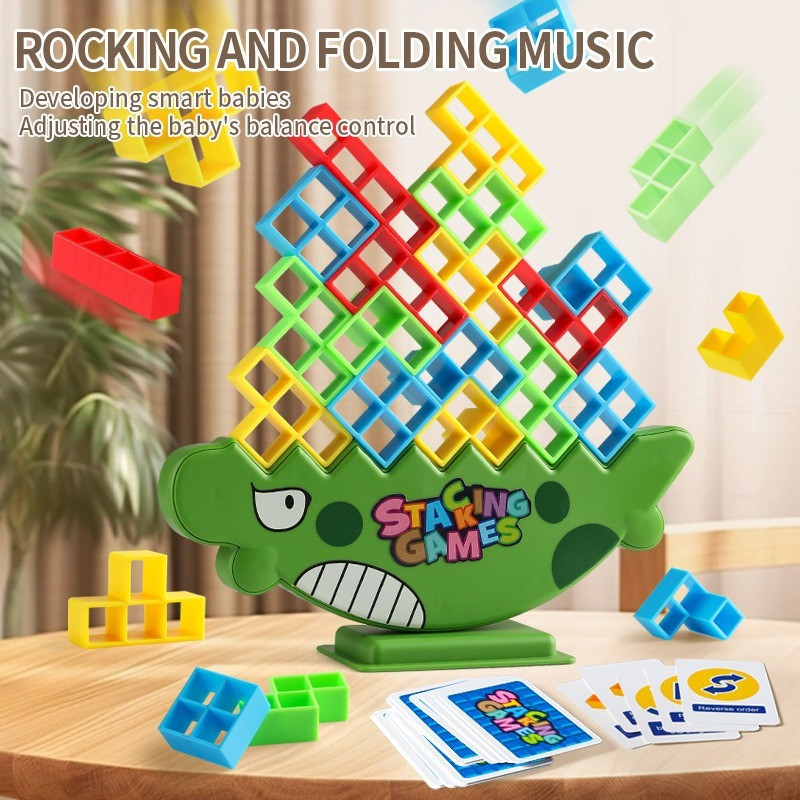 Tetris Balance Puzzle Block Parent-child Interaction Stacking High Kids ...