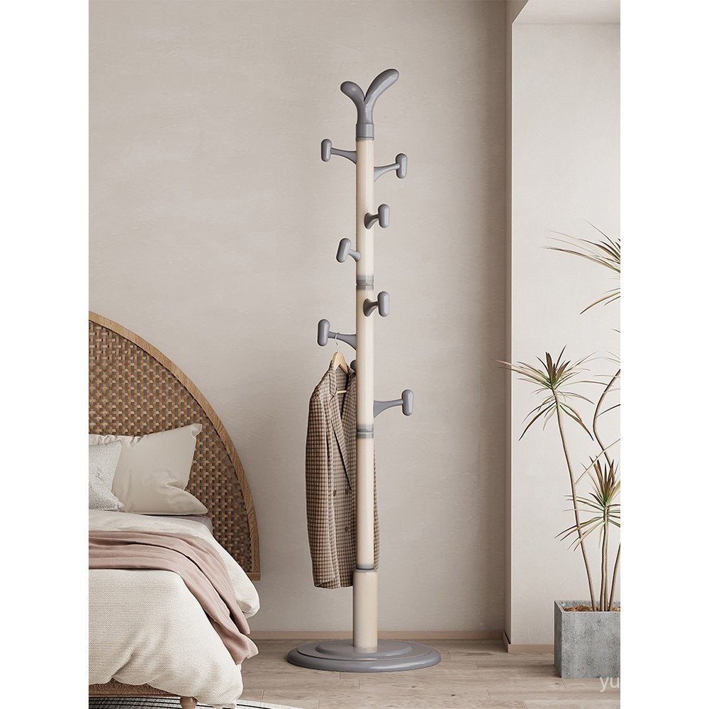 Sanmeng Solid Wood Corner Coat Rack Floor-standing Bedroom Household ...