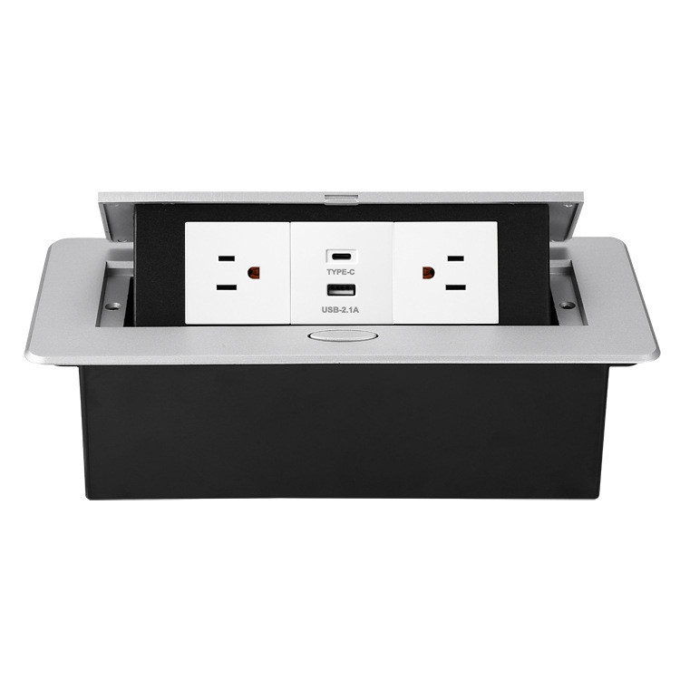Cross-border Exit Pop-Up USB Charging C-Port Socket White Black Saudi ...