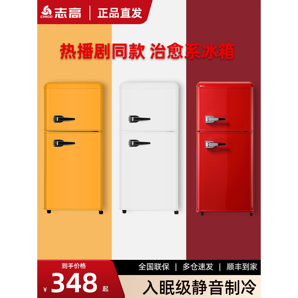 Chigo Retro Small Refrigerator for Home Use, Small Apartment Rental ...
