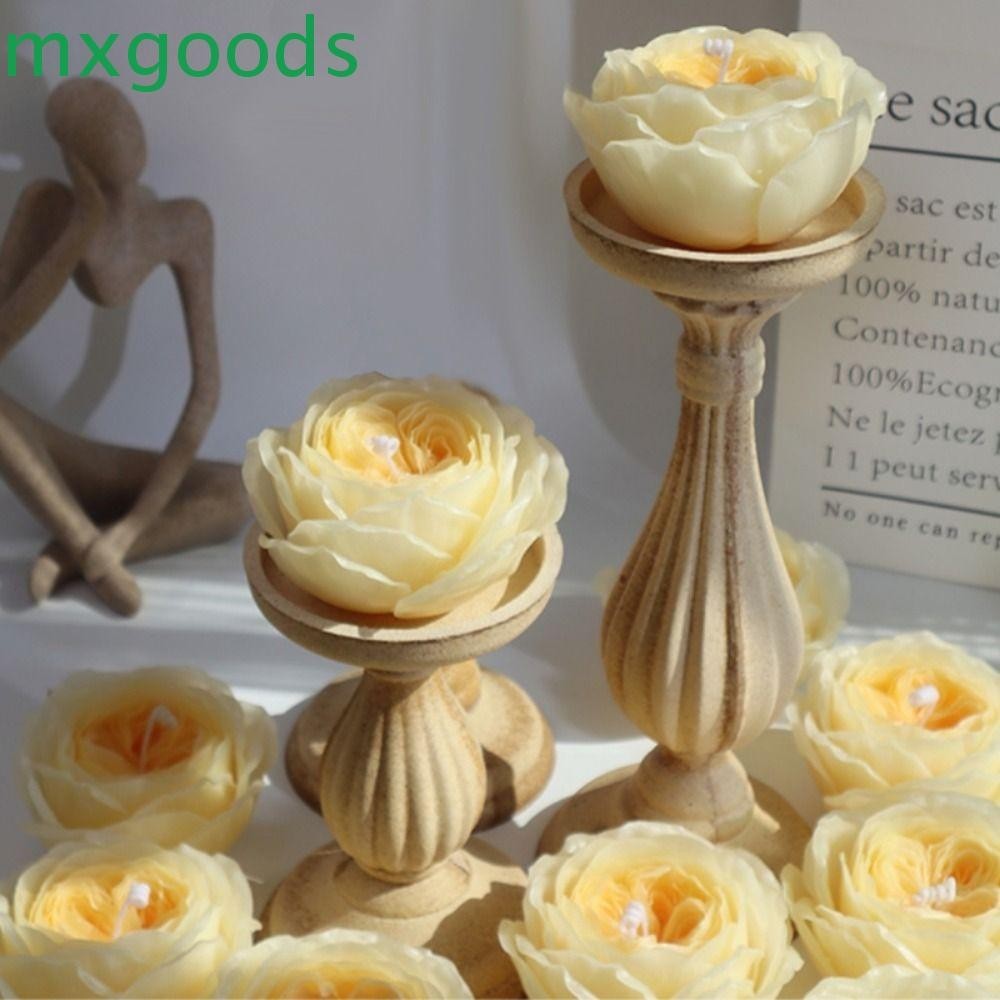 MXGOODS Rose Candle Mold 3D Convenient Wedding Souvenirs Flower Candle Aromatherapy Wax Candles ...