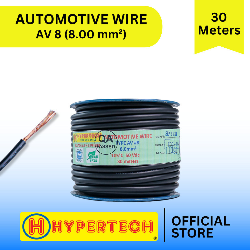 Hypertech AUTO WIRE # 8 30meters Automotive Stranded Pure Copper ...