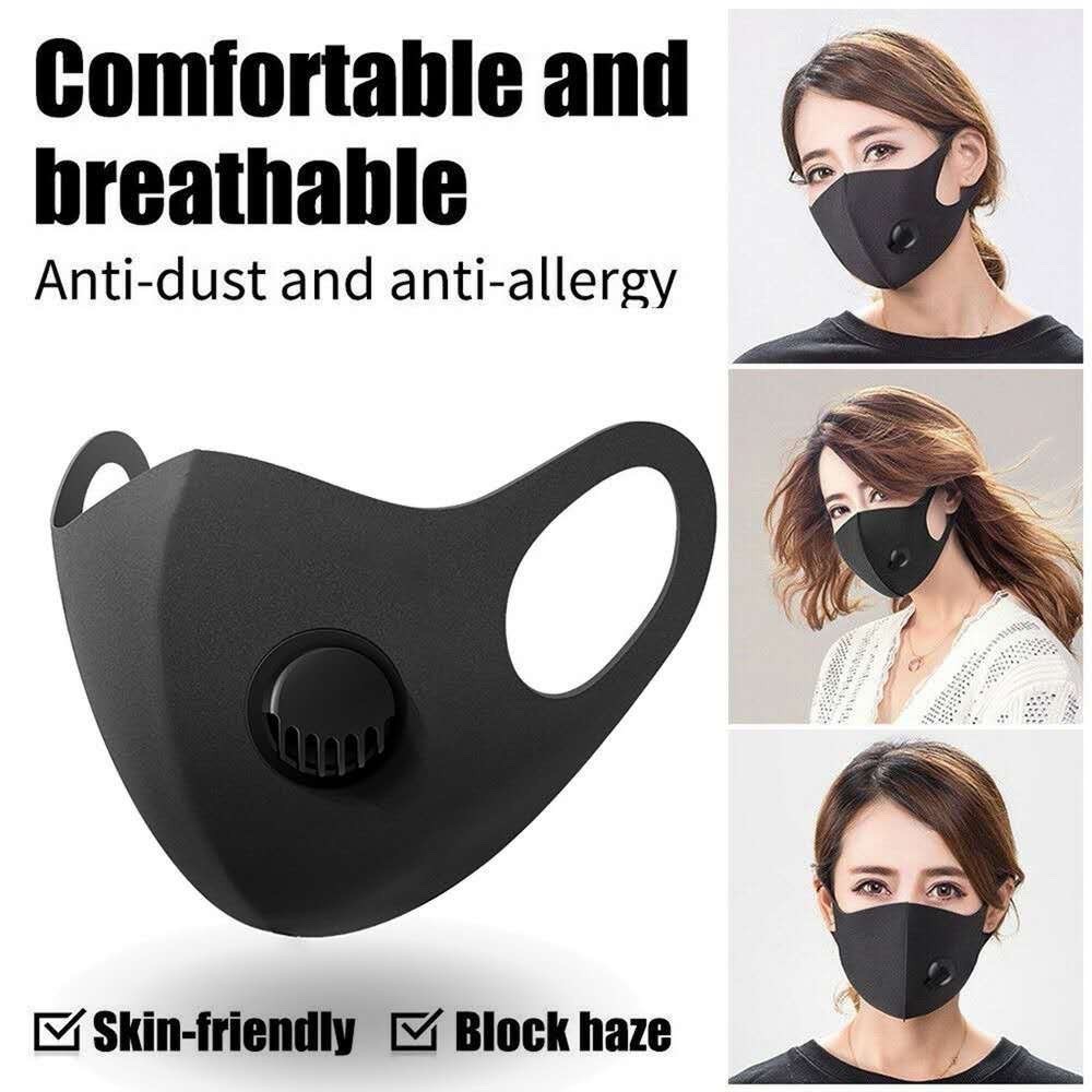 Amerteer Face Mask with valve Air Purifying Filter Dust Haze Fog ...
