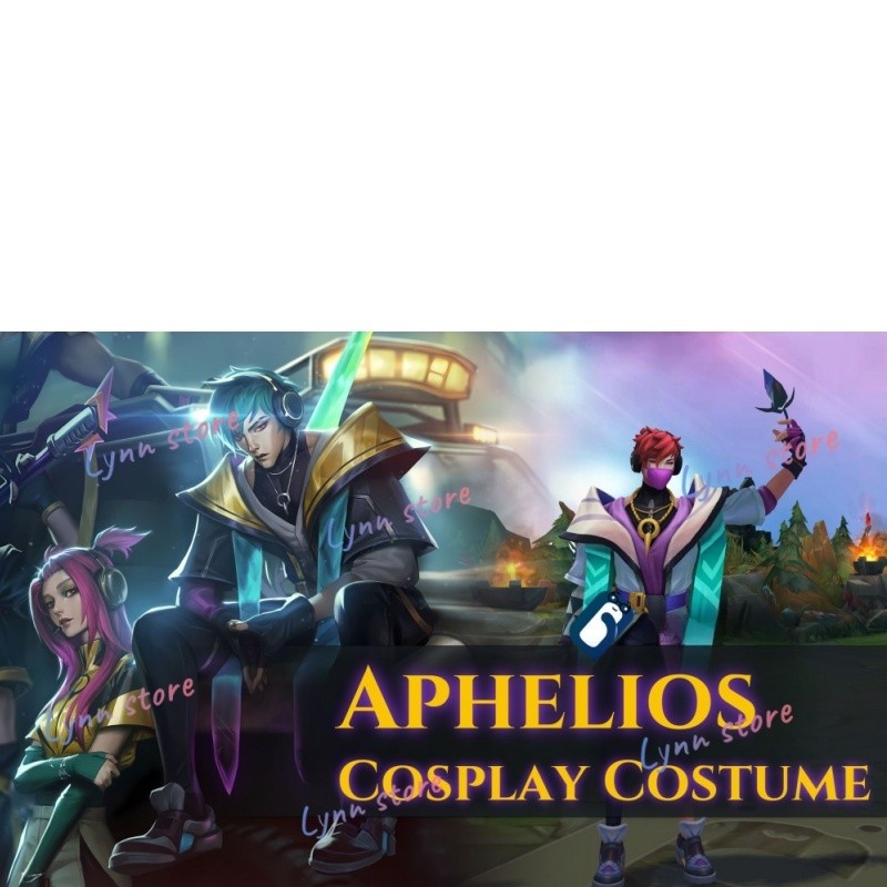 Aphelios Cosplay Costume HEARTSTEEL Team Costume+Wig+Shoes Game LOL ...