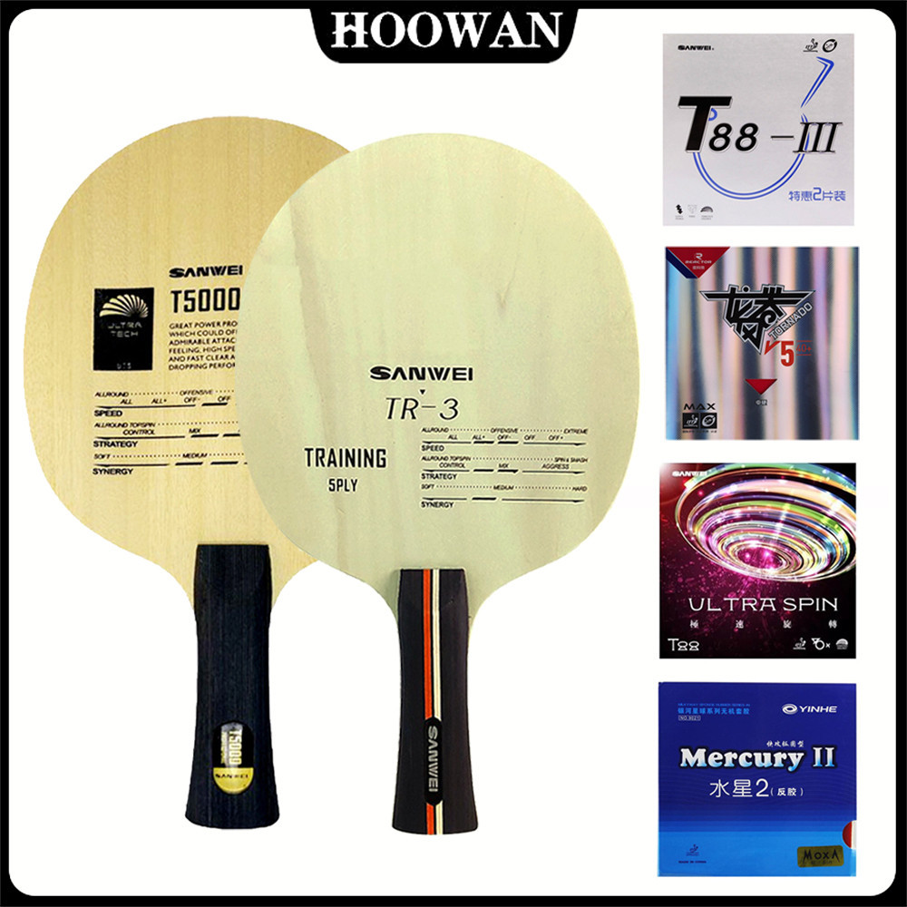 Original SANWEI T5000 (5+2 Carbon) CARBON Table Tennis Racket Blade TR-3 (5Wood) Ping Pong Bat ...