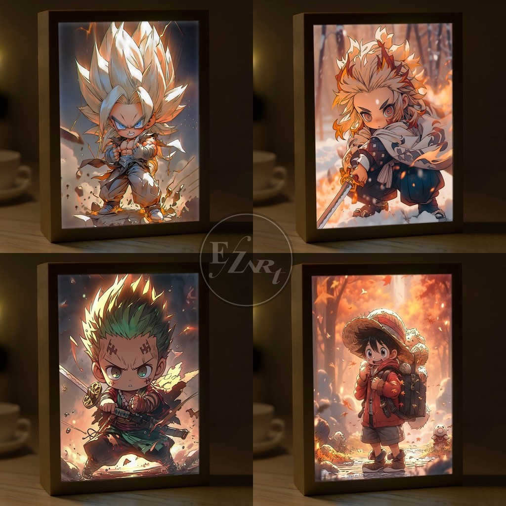 Baby Kid Anime Edition - LED Light Painting AI Art One Piece Naruto ...