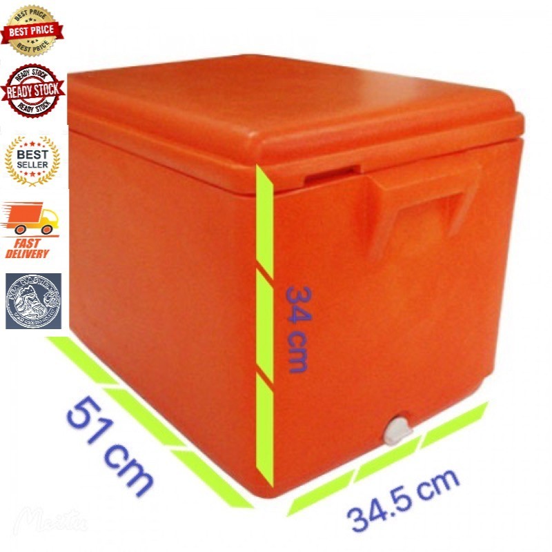 35 LITRE FIBER BOX FOR ICE,FISH,SEAFOOD/ 35 LITER FIBER TONG AIS ,IKAN ...