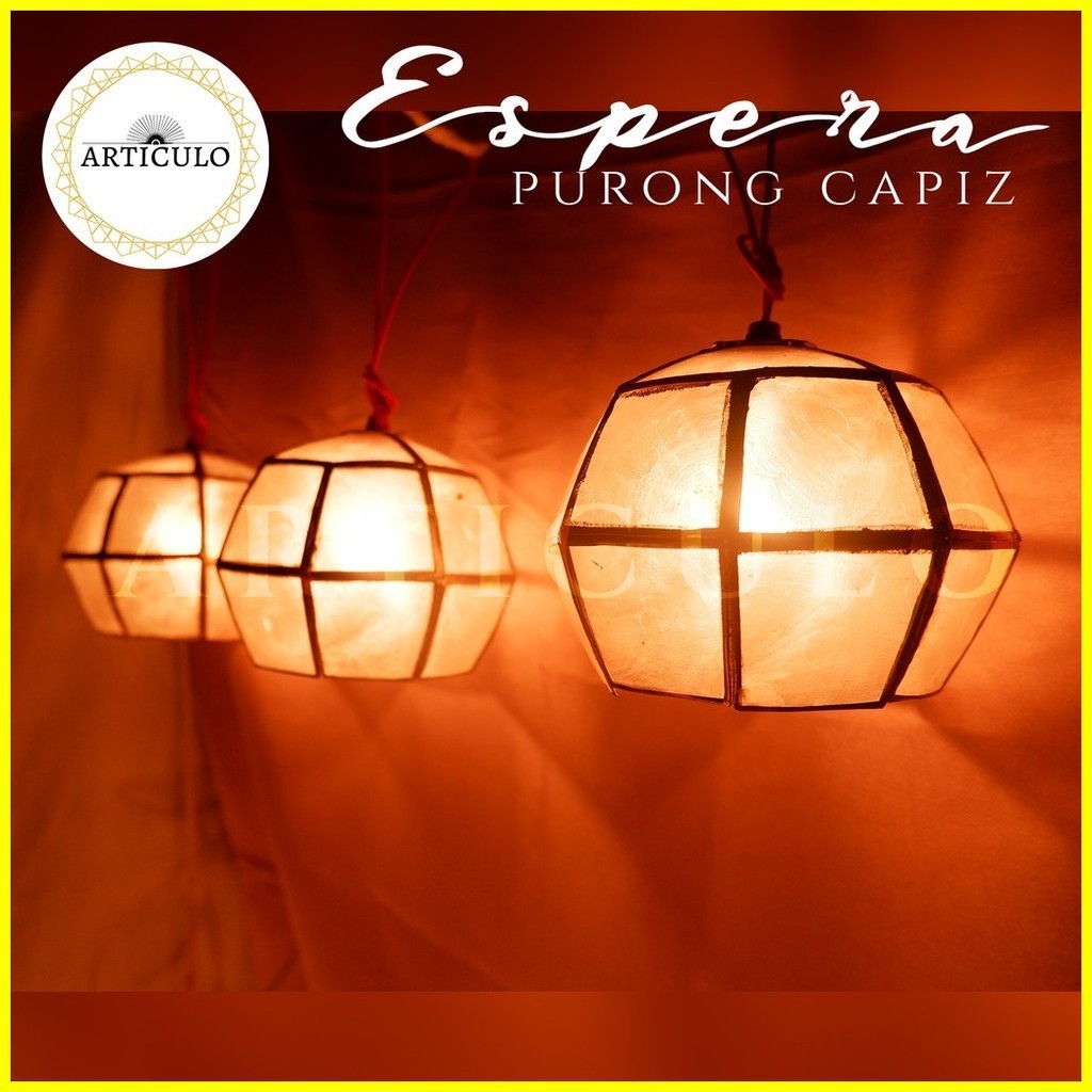 ♀ ۞ ARTICULO capiz light: 4inch ESPERA ( authentic capiz ball WITH ...