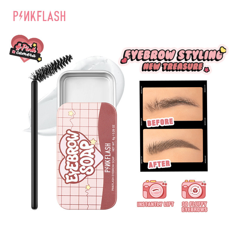Original PINKFLASH 3D Eyebrow Soap Set Waterproof Long Lasting Drawing ...