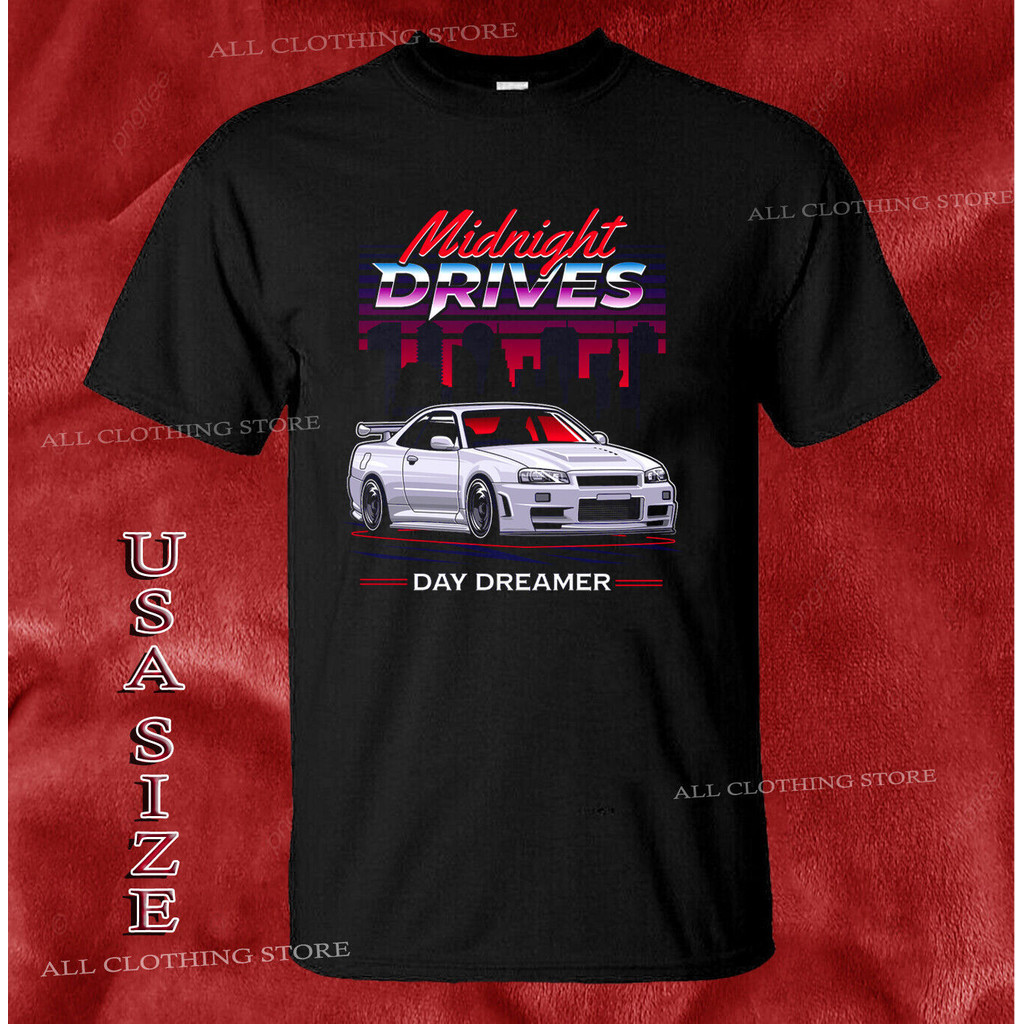Soft Cotton Gt-R R34 Sport Car Illustration T-Shirt | Shopee Philippines