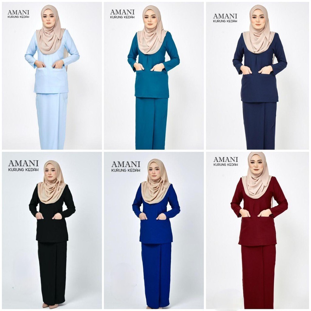 Baju KURUNG KEDAH POOLET CLASSIC BAJU RAYA 2024 ADULT ROYAL BLUE NAVY ...