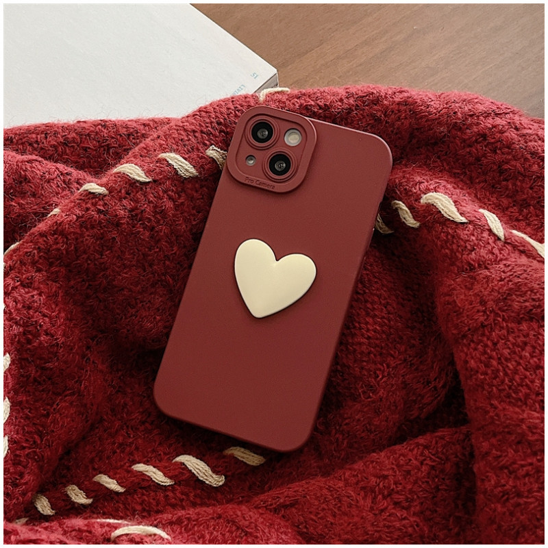 Basic Floating Camera Case - Red Heart Pattern - White Heart Pattern ...