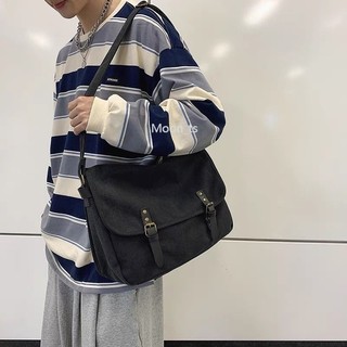 ⭐COD⭐Men's and women's crossbody bag casual retro canvas bag ...