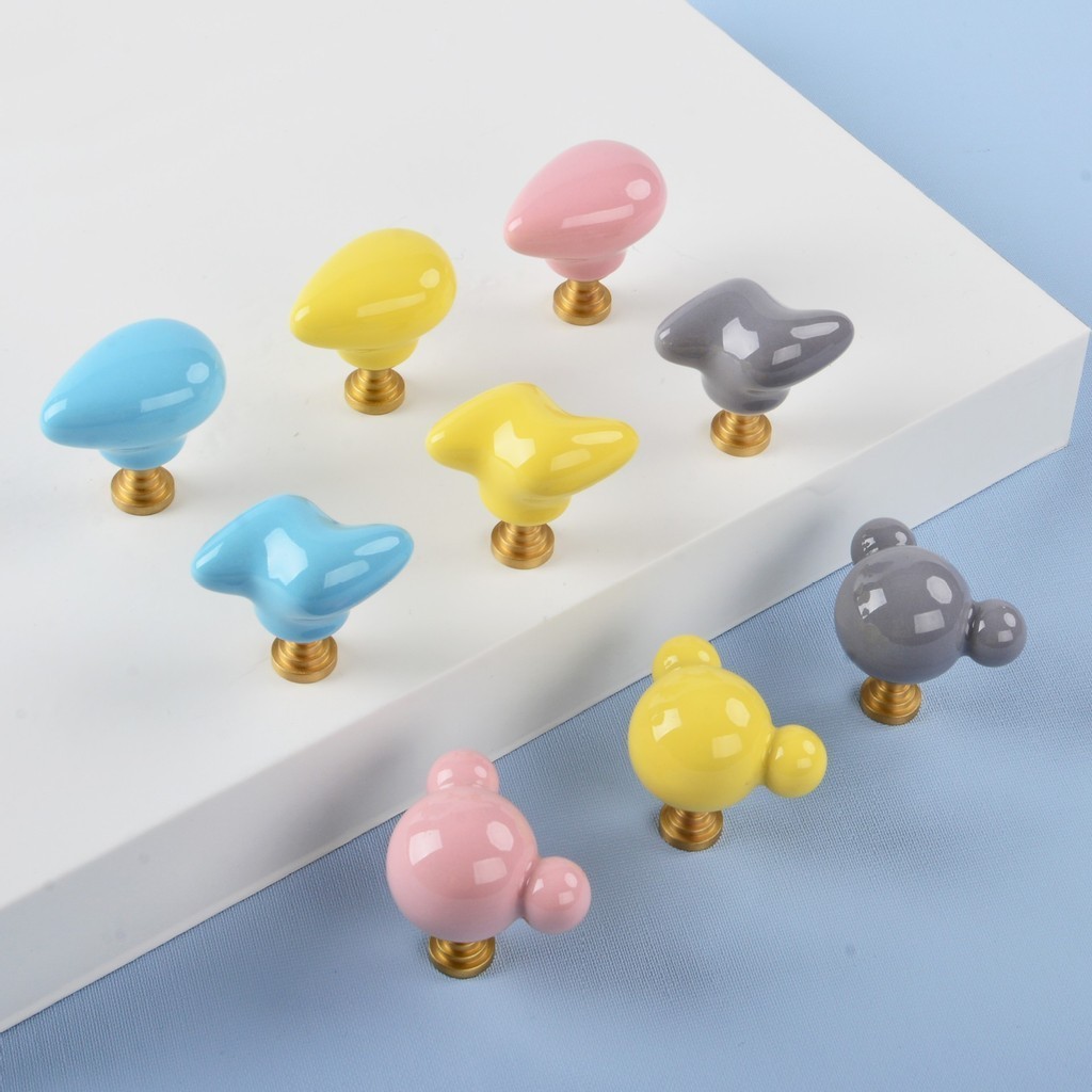Brass Handle Children'S Room Ceramic Handle Closet Door Handle Cute ...