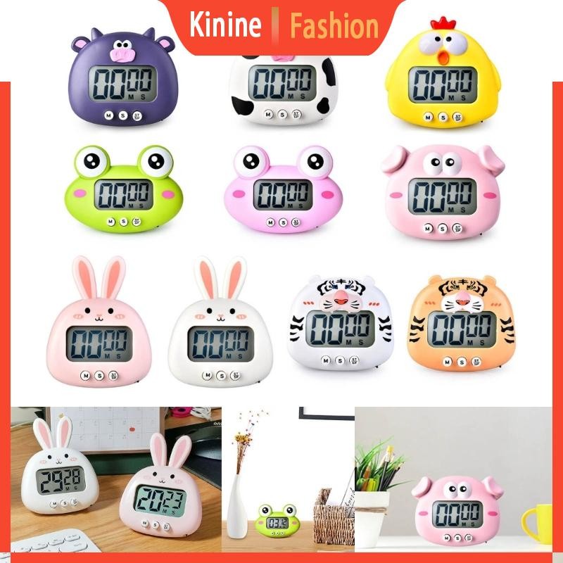 KIN Cute Cartoon Animal Countdown-Timer Frog Cow Digital Cooking Timer ...