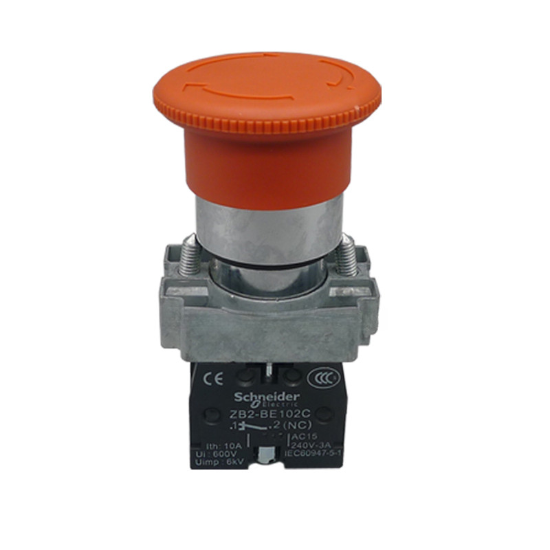 Schneider Emergency Stop Button Switch XB2BS542C Red Mushroom Head ...