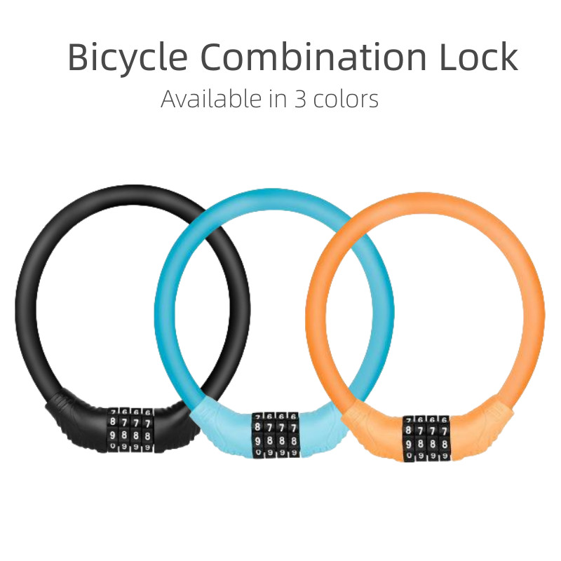 Cable Bike Lock 4 Digit Combination Lock Combinable Anti Theft Security ...