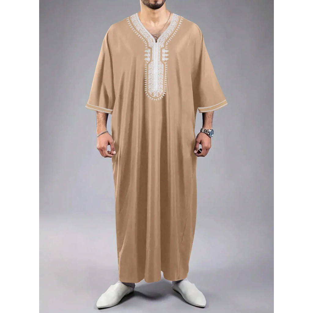 Apricot Thobe Middle Eastern toga for men and jubba Thawb Men's plus ...