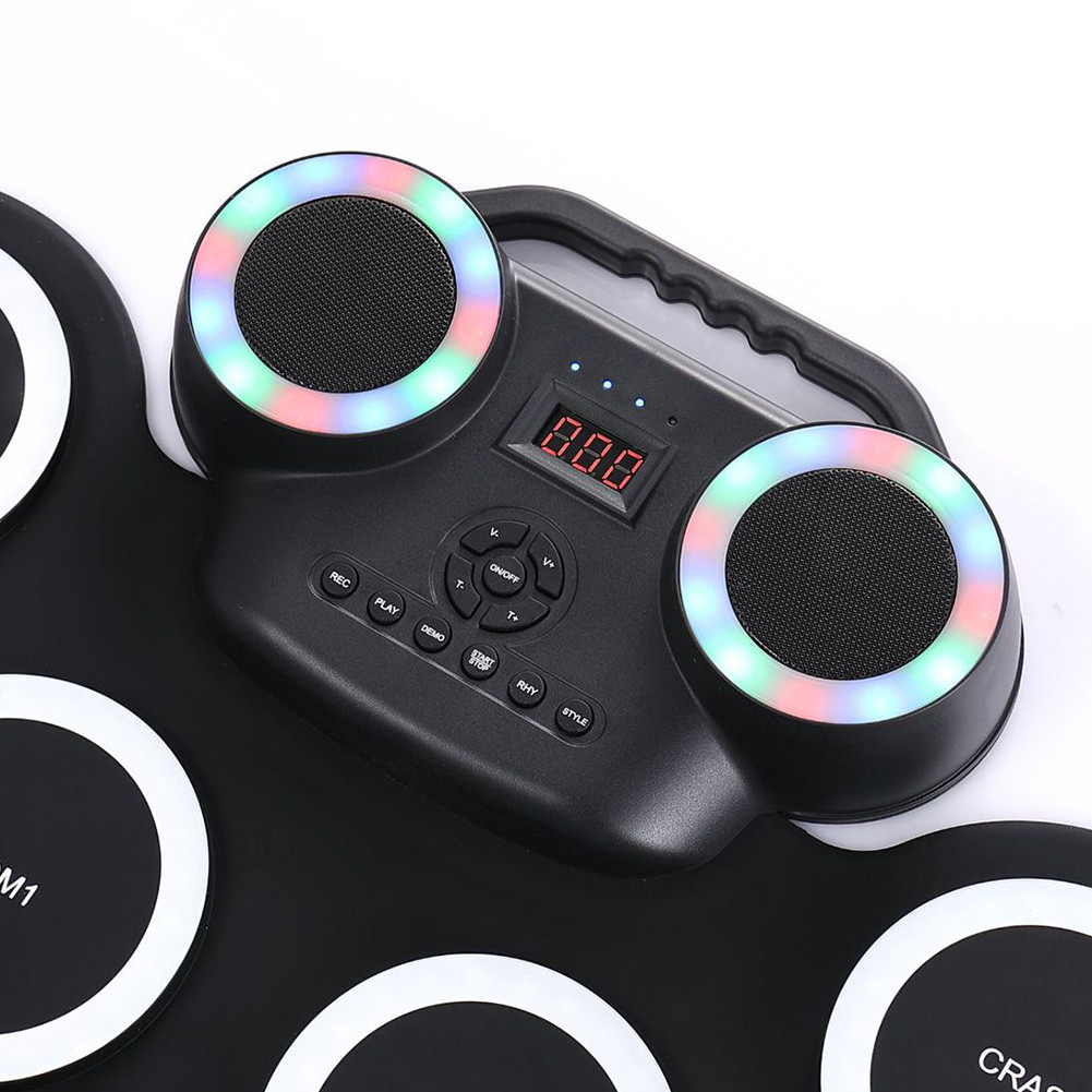 Electronic Drum Set with Speaker Hand-rolled Drum 9 Pad MIDI Interface ...