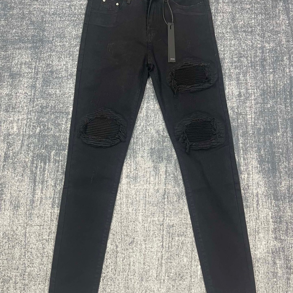AMIRI Black Water Washed Hole Jeans for Men vtg American High Street ...