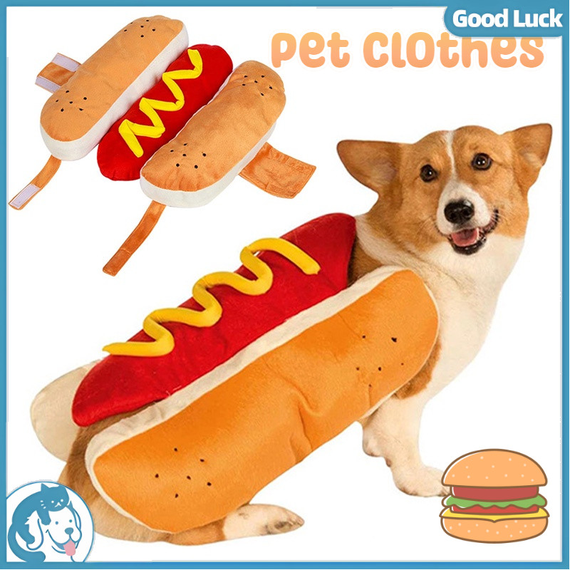 Hot Dog Shaped Pet Dog Costume Halloween Party Cosplay Sausage Cloth ...