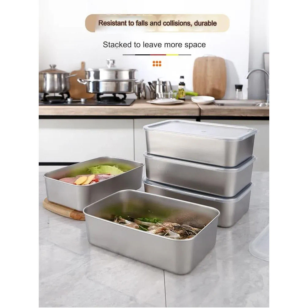 304 Stainless steel Fresh Keeping box for adult food storage container ...