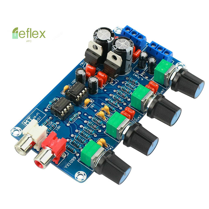 Reflex Arc NE5532 Stereo Pre-amp Preamplifier Tone Board Audio 4 ...
