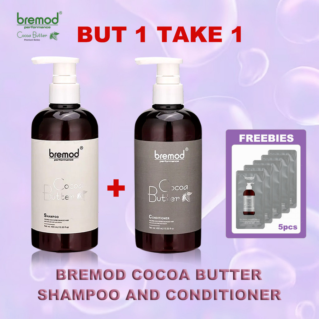 Bremod Premium Cocoa Butter Shampoo and Conditioner Hair Treatment ...