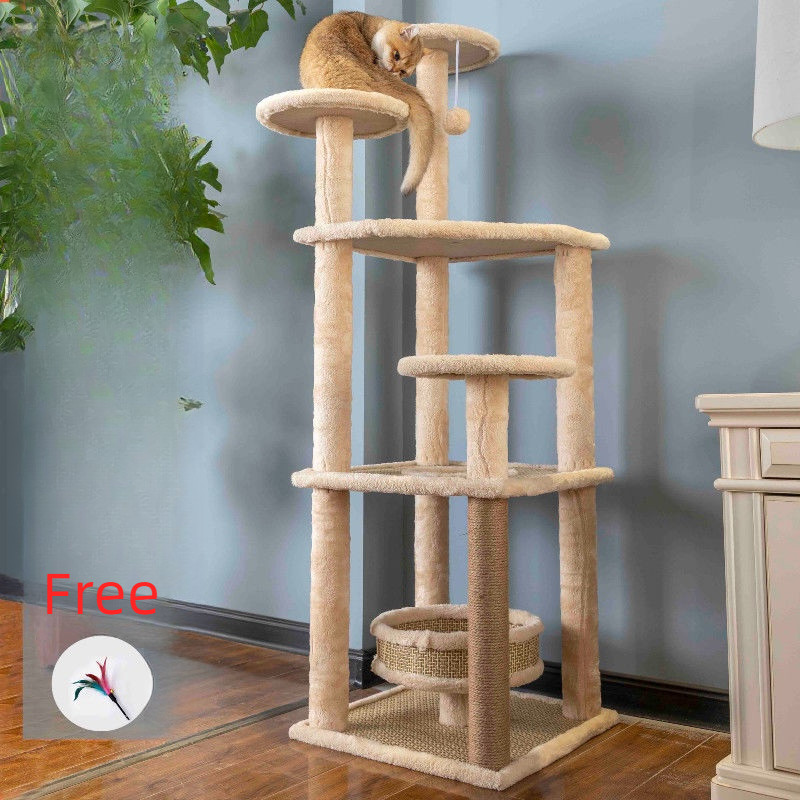 Basics Cat Tree Indoor Climbing Activity Tower with Scratching Posts ...