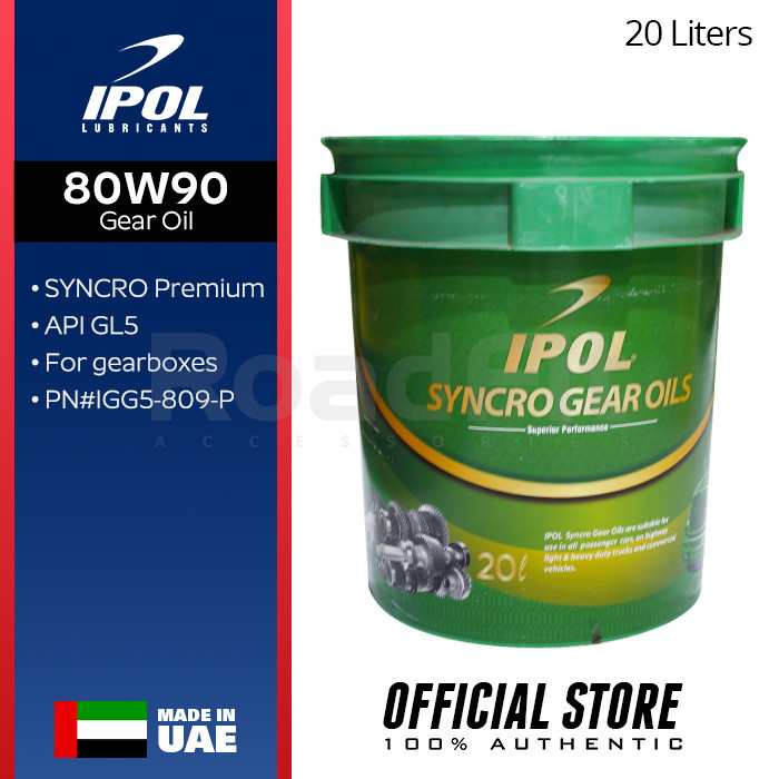IPOL Syncro Premium 80W90 GL-5 Gear Oil 20 Liters IGG5-809-P (Clearance ...