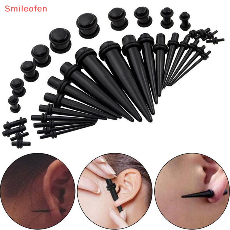 [Smileofen] 36Pcs Ear Gauge Taper and Plug Stretching Kit Ear Flesh ...