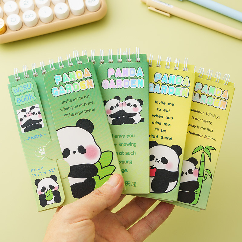 80 Sheets Panda Portable Word Book Vocabulary Memory Study Notebook ...