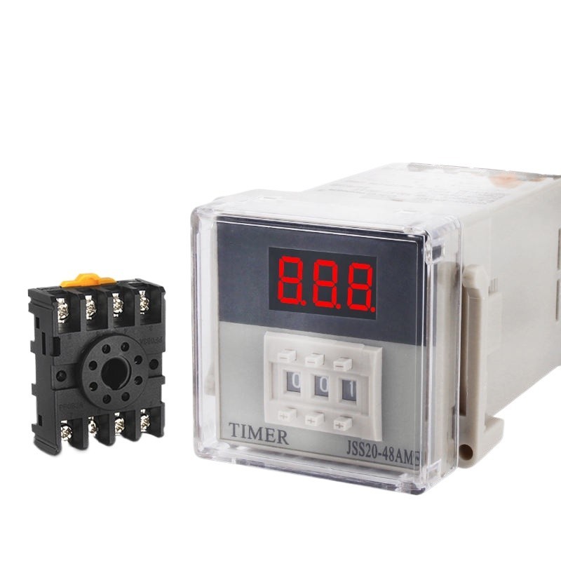 JSS20-48AMS digital display time relay 220V power on delay 99.9 seconds ...