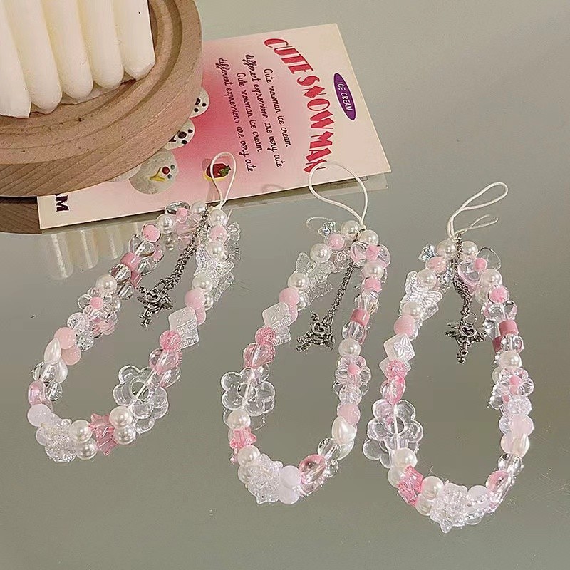 Pink Phone Chain Suitable For Iphone 12 13 14 Lovely Phonechain Phone ...