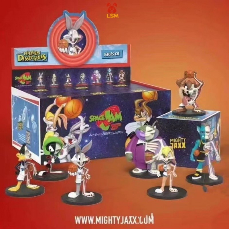 Mighty Jaxx Space Jam Bugs Bunny Half Bone Tide Play Doll Ornaments Toy ...