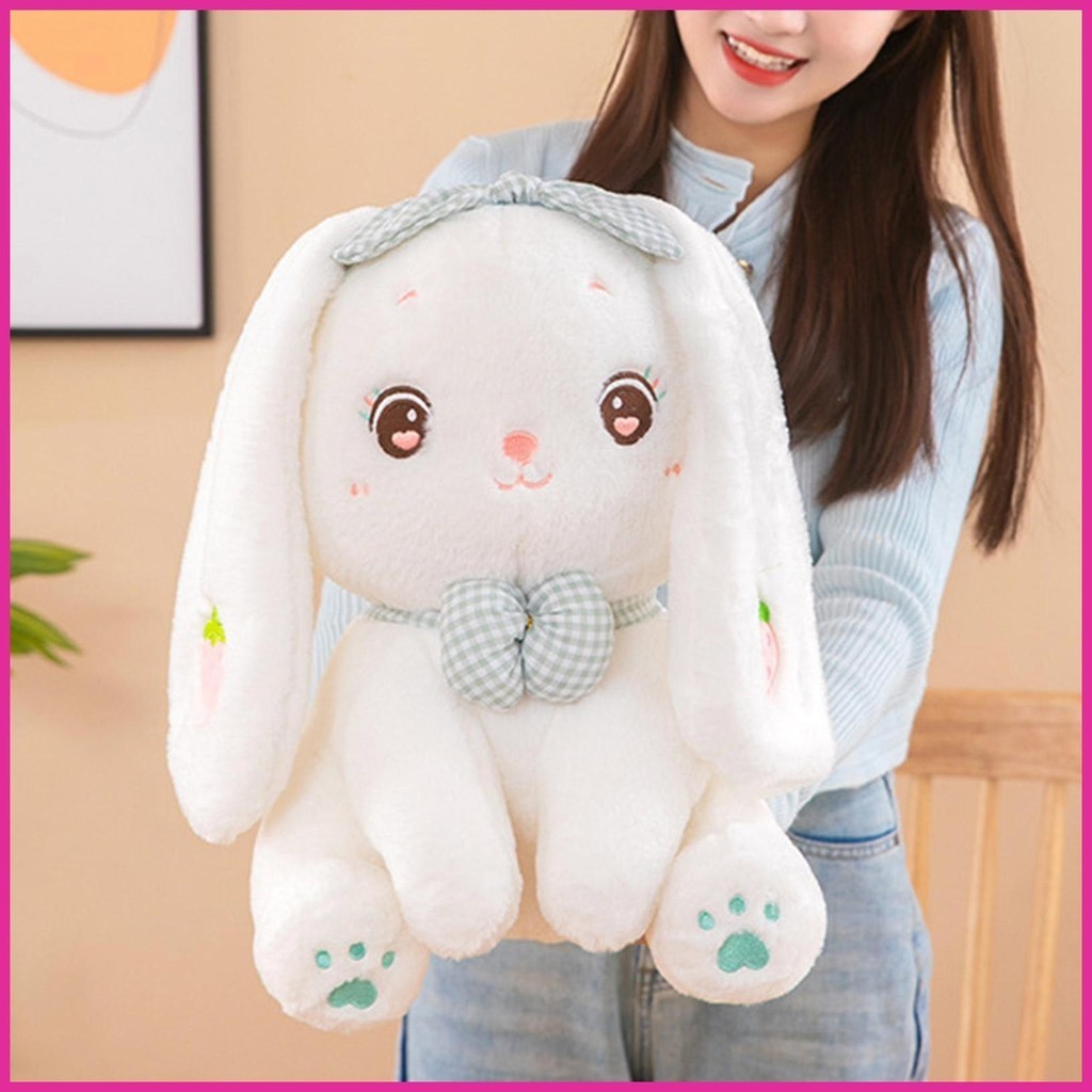 Stuffed Bunny Toy Cute White Rabbit Plush Toy Soft Bunny Plushie Doll ...