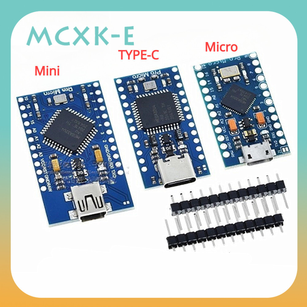Mini/Type-C/Micro USB Pro Micro ATMEGA32U4 5V/16MHZ module With the ...