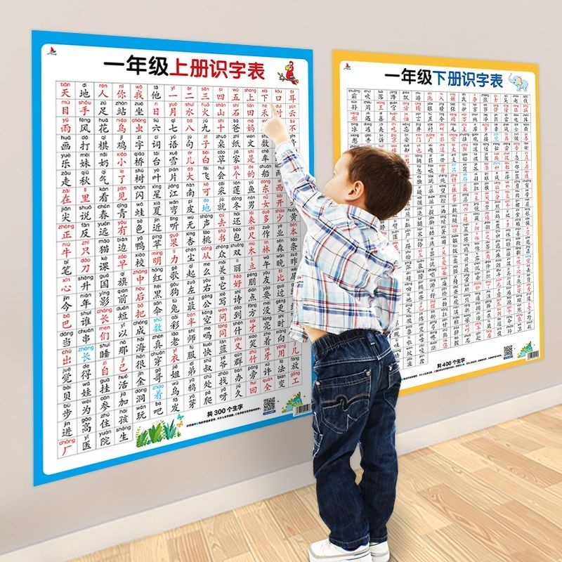 Elementary School Students Literacy Wall Chart First Grade Volume 1 ...