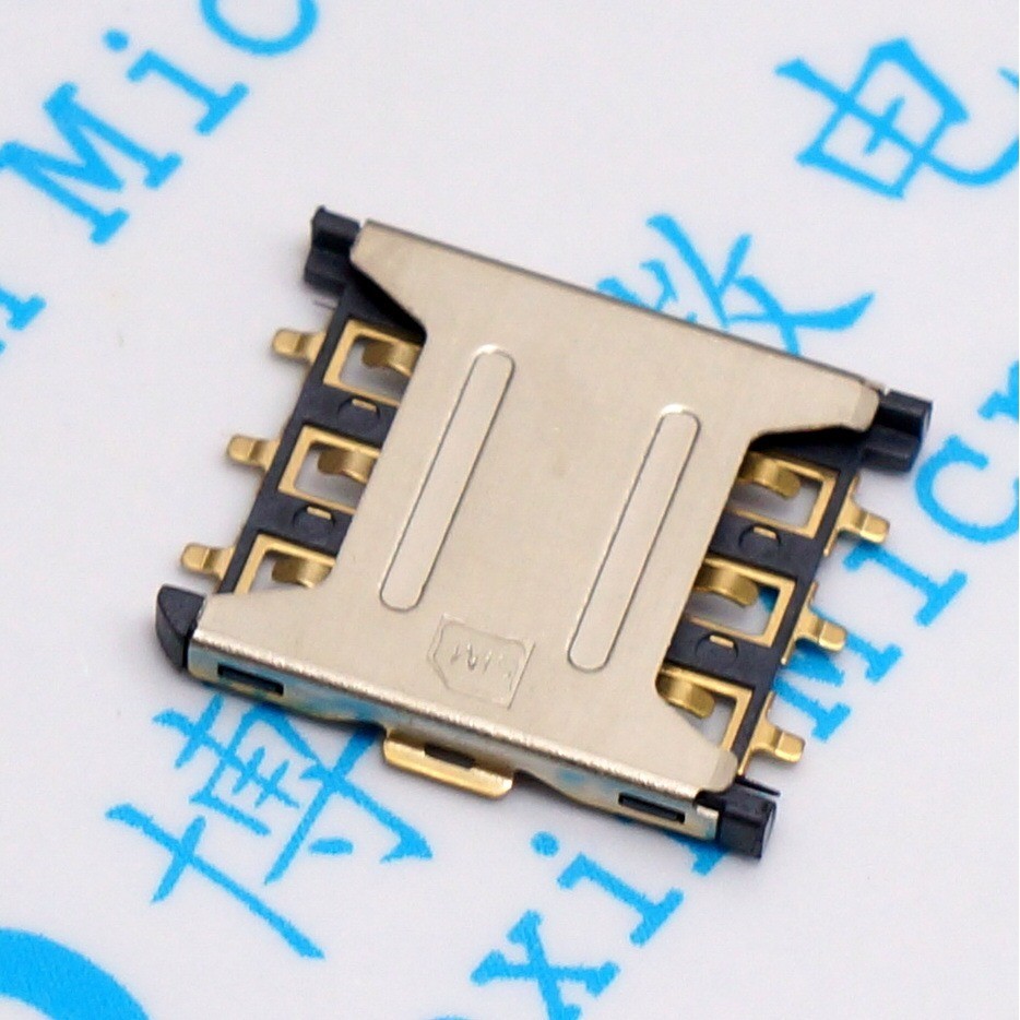 Gold-plated Plug-In Nano-SIM Card Holder 6P Micro Card Holder Mobile ...
