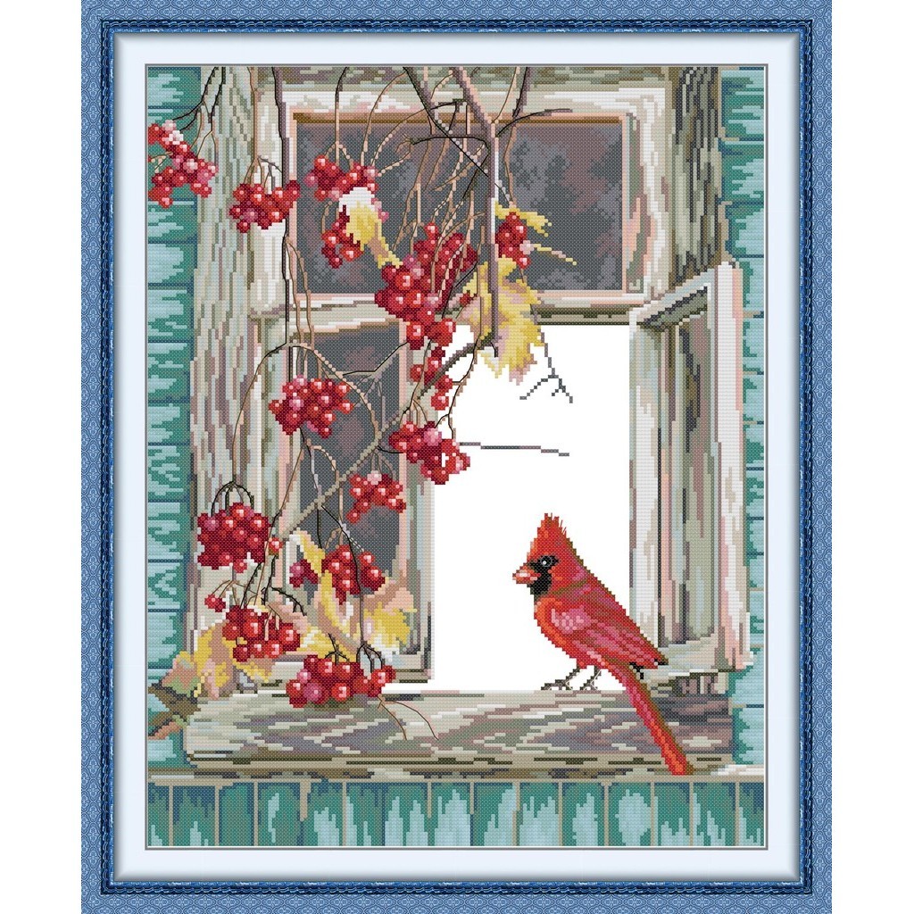 Joy Sunday Stamped Cross Stitch Ktis DMC Threads Chinese Cross Stitch ...