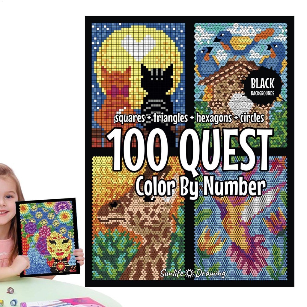 100 QUEST Color by Numbers Book Parent-Child Interaction Children'S ...