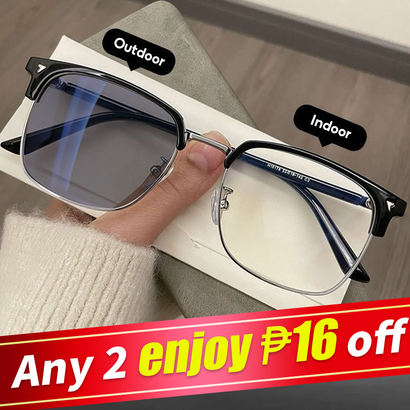 Business Rectangular Photochromic Anti Radiation Eyeglasses for Men and ...
