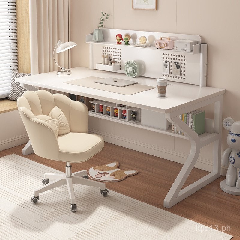Computer Desk Desktop Home Desk for Girls Bedroom Pegboard Small Table ...