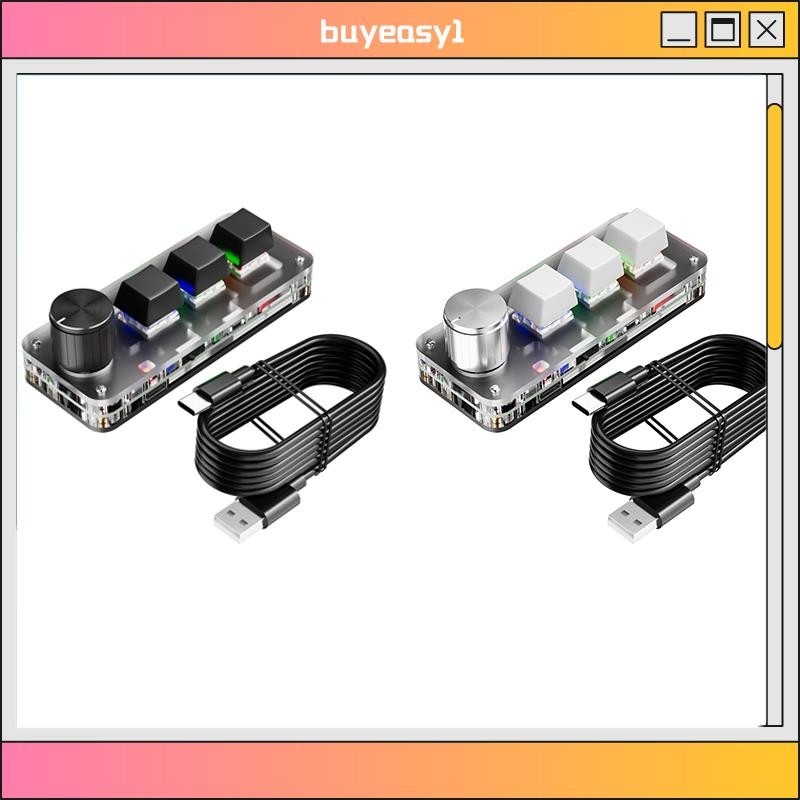 Mini Mechanical Keyboard 3 Key 1 Knob Macro Custom Keyboard Gaming ...