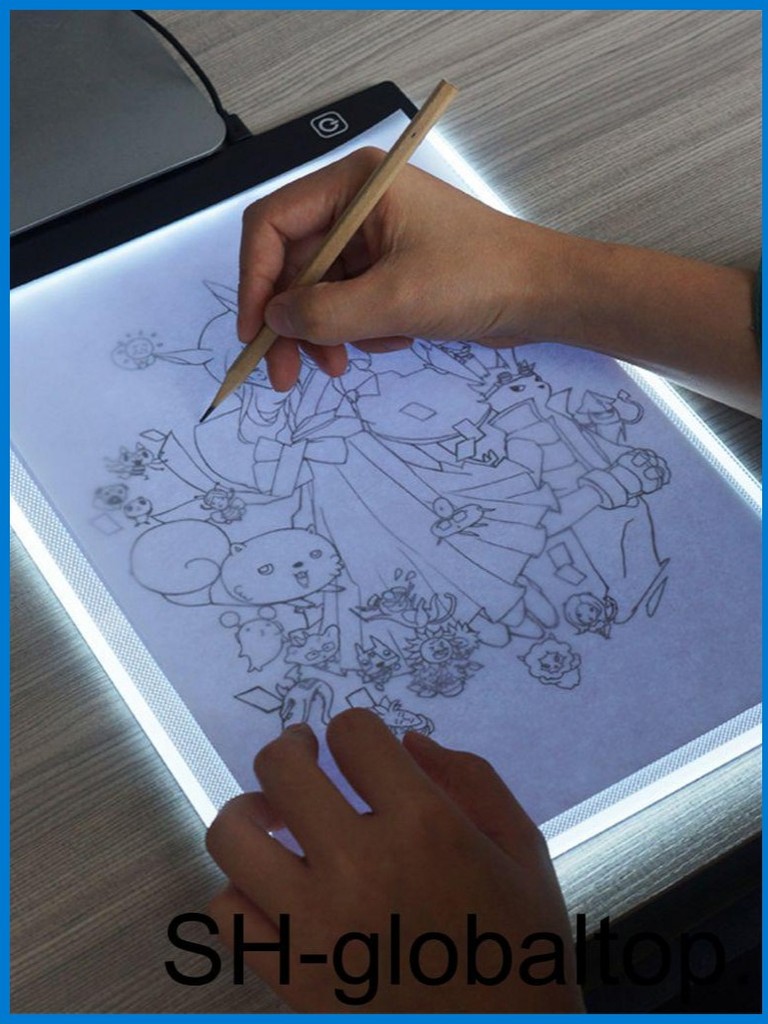 A4 Light Board Portable Drawing Tracing Dimming Pad Box Level LED 3 ...